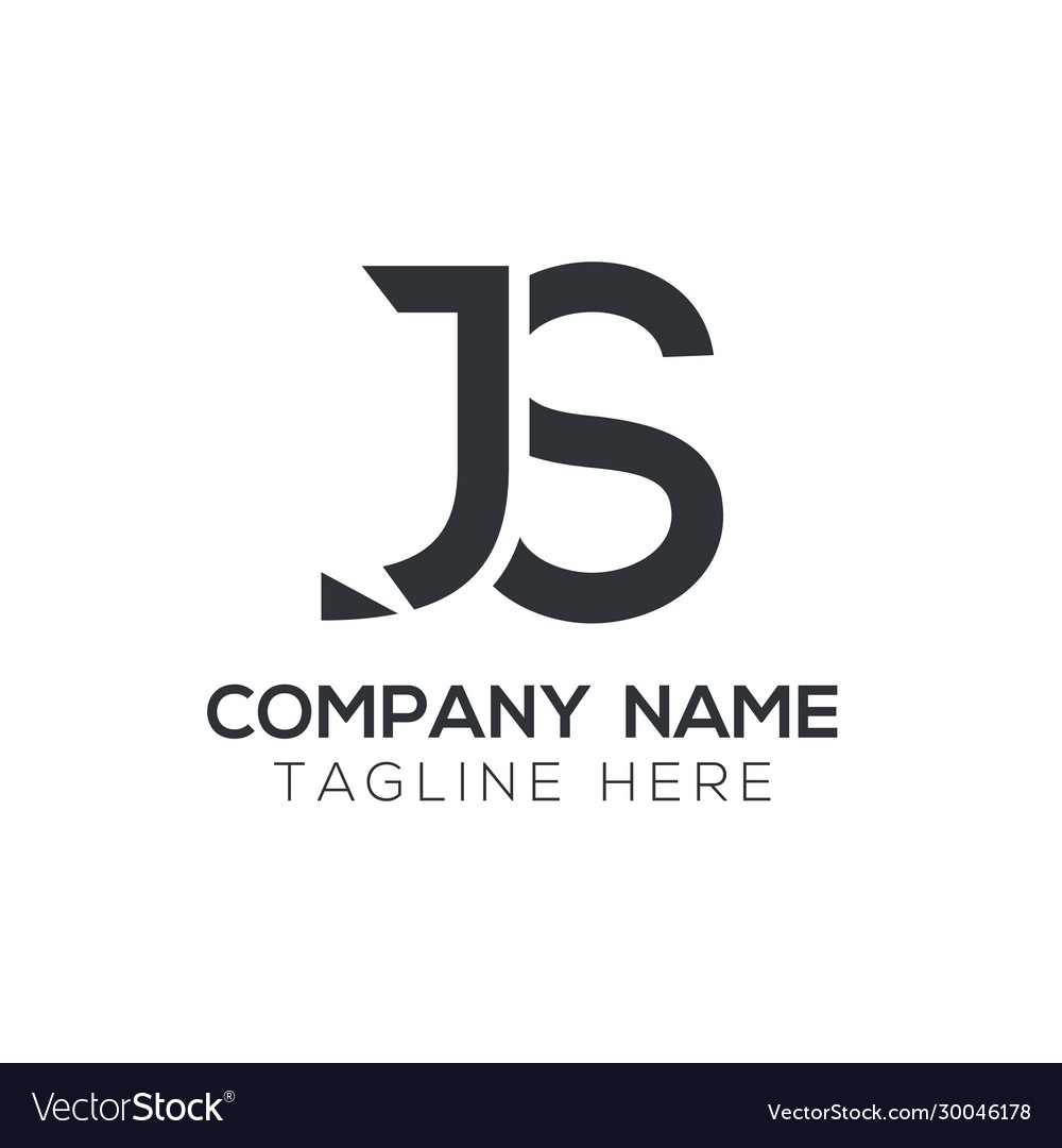 Creative letter js logo design template initial Vector Image