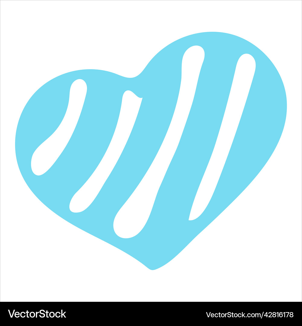 Hand-drawn pastel isolated heart on white Vector Image