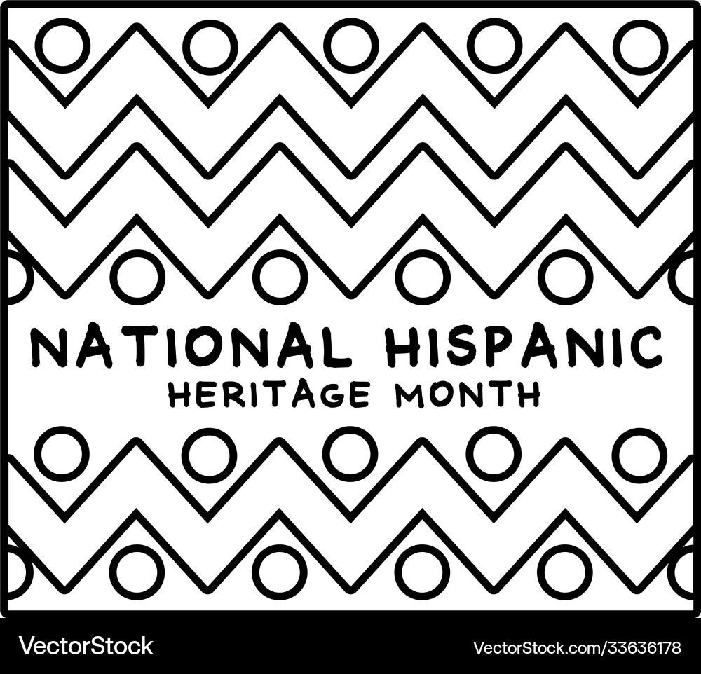 National hispanic heritage lettering with paint Vector Image