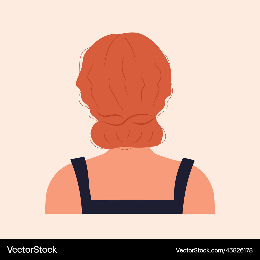 Orange ladies haircut Royalty Free Vector Image