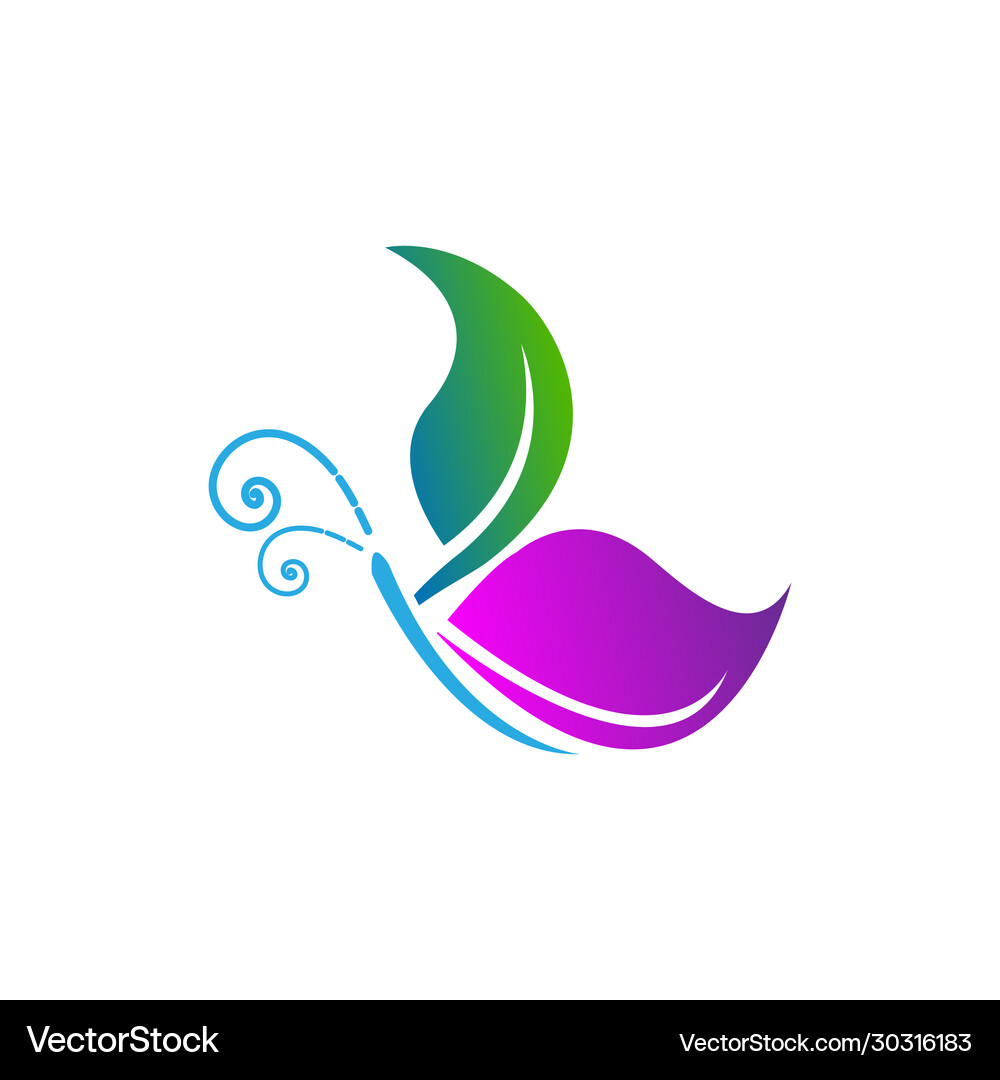 Abstract butterfly in nature design concept Vector Image