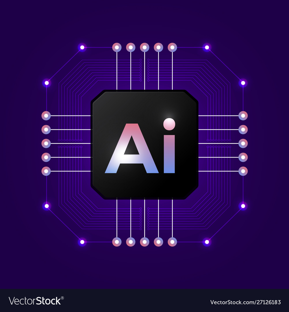Artificial intelligence logo Royalty Free Vector Image