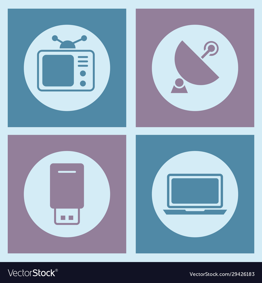 Bundle electronics devices icons Royalty Free Vector Image