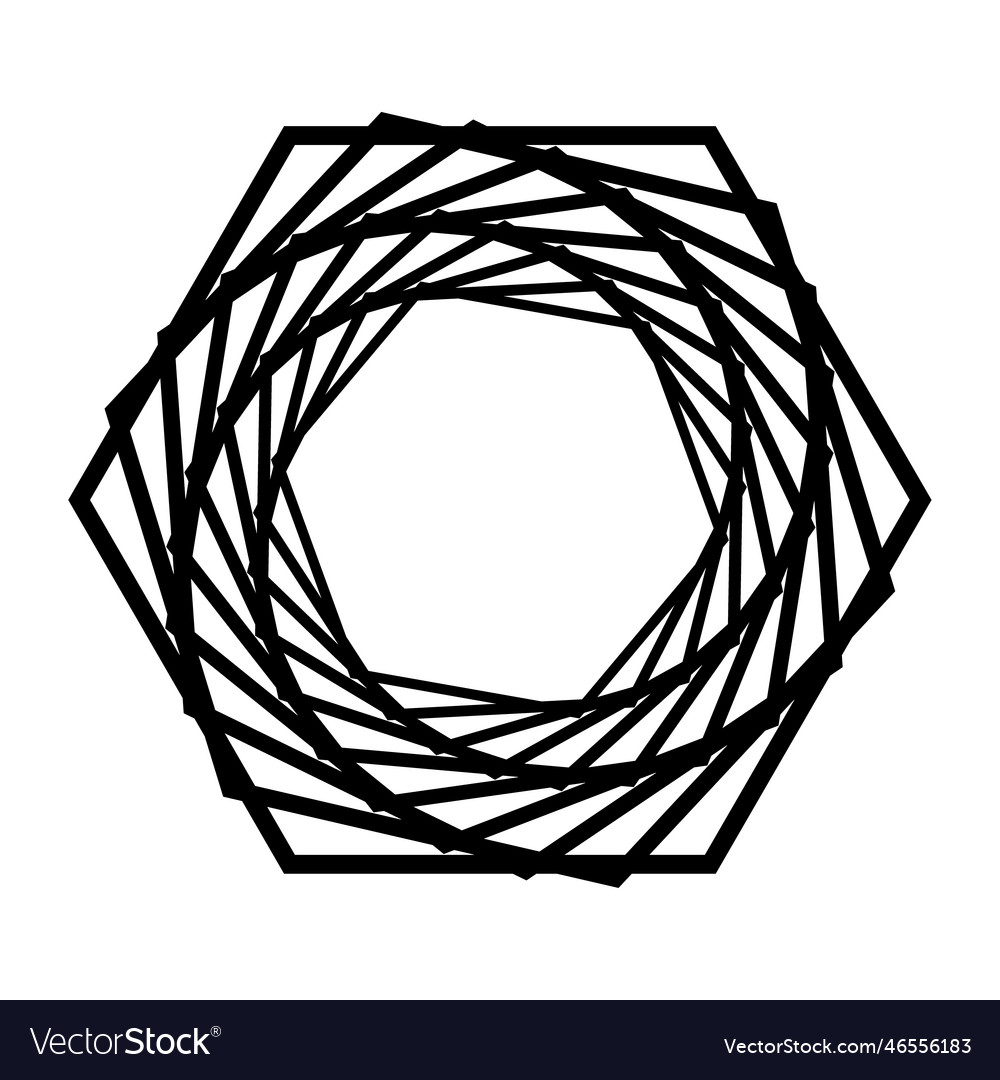 Dynamic hexagon shape Royalty Free Vector Image