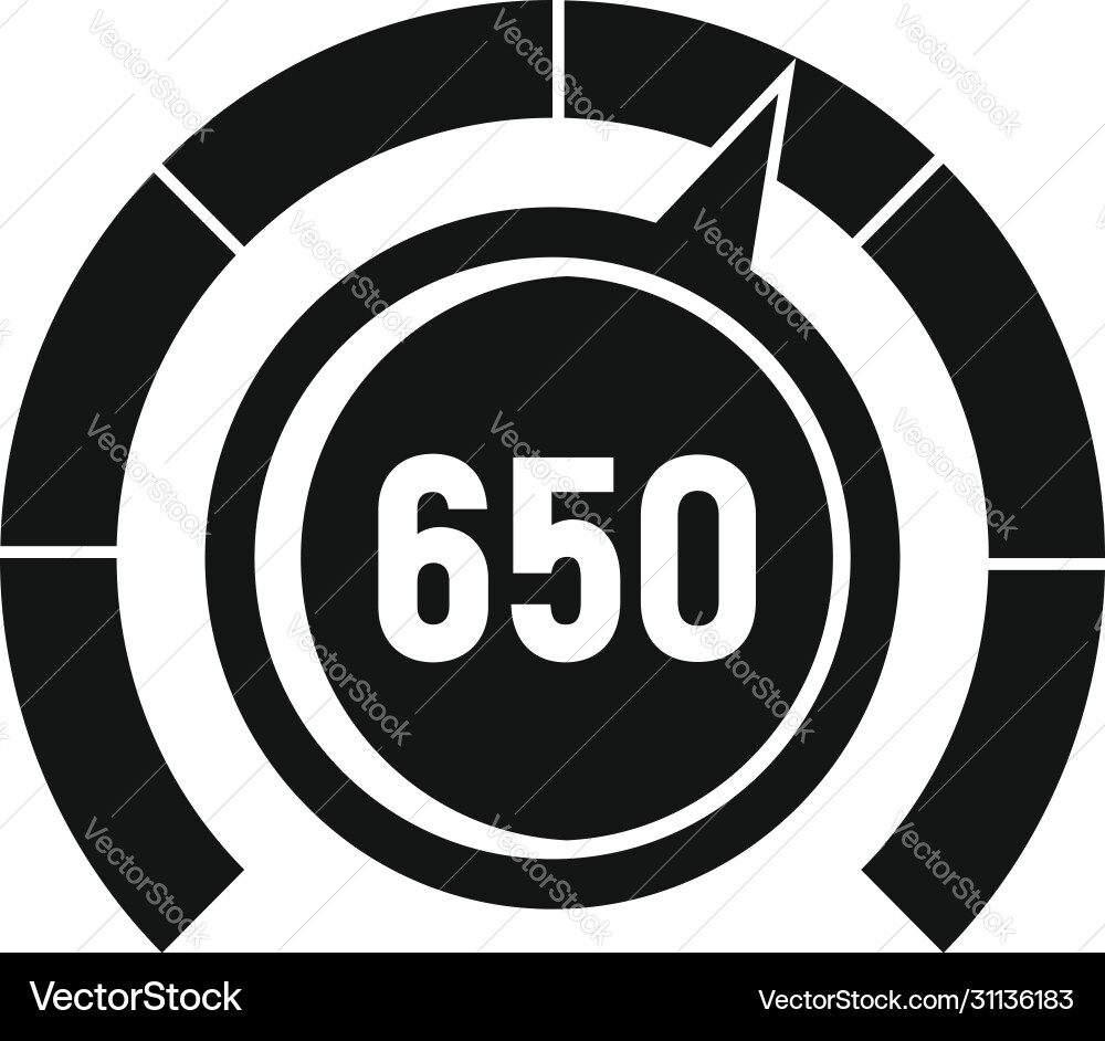 Measure credit score icon simple style Royalty Free Vector
