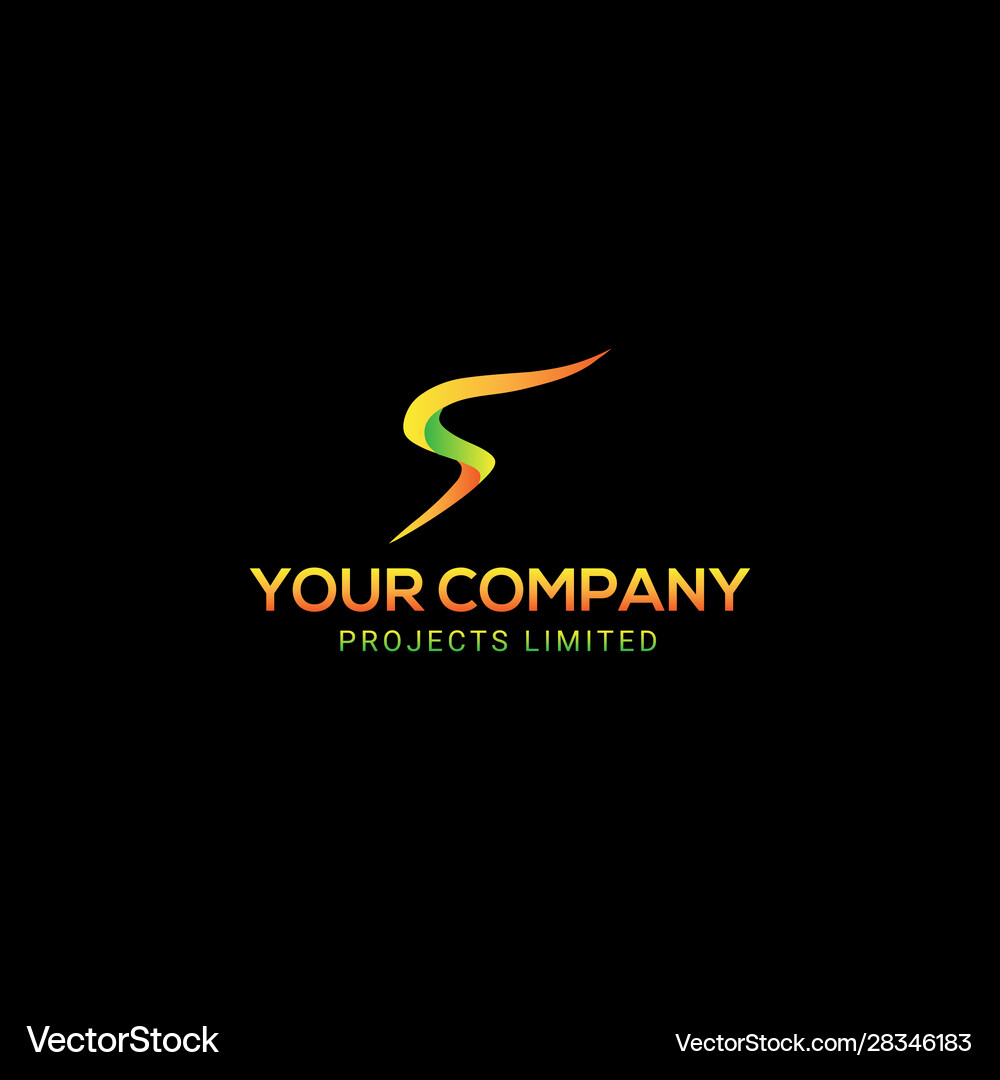 Modern colorful s letter logo design template Vector Image