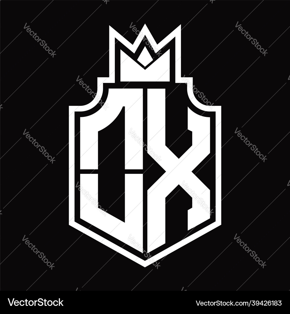Ox logo monogram design template Royalty Free Vector Image