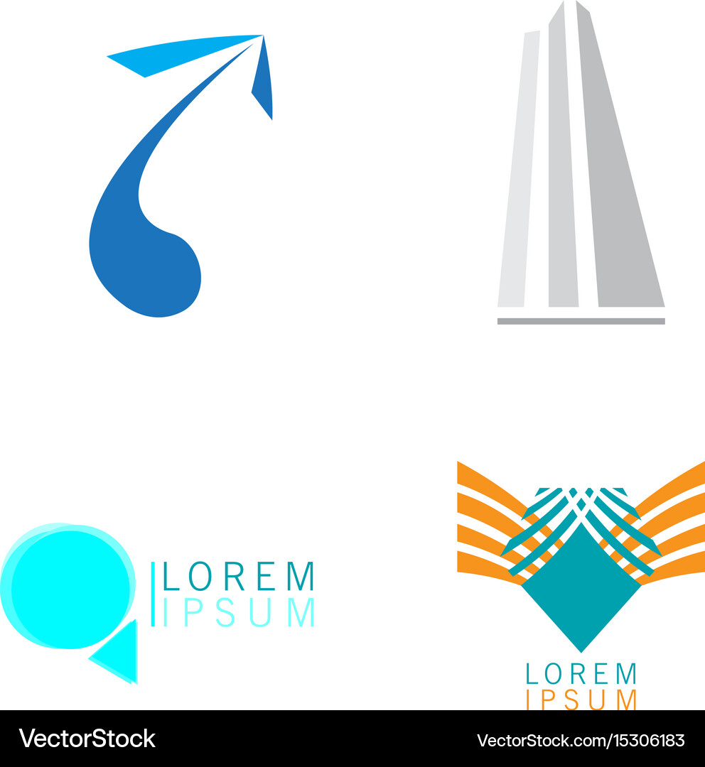 Set of business logos Royalty Free Vector Image