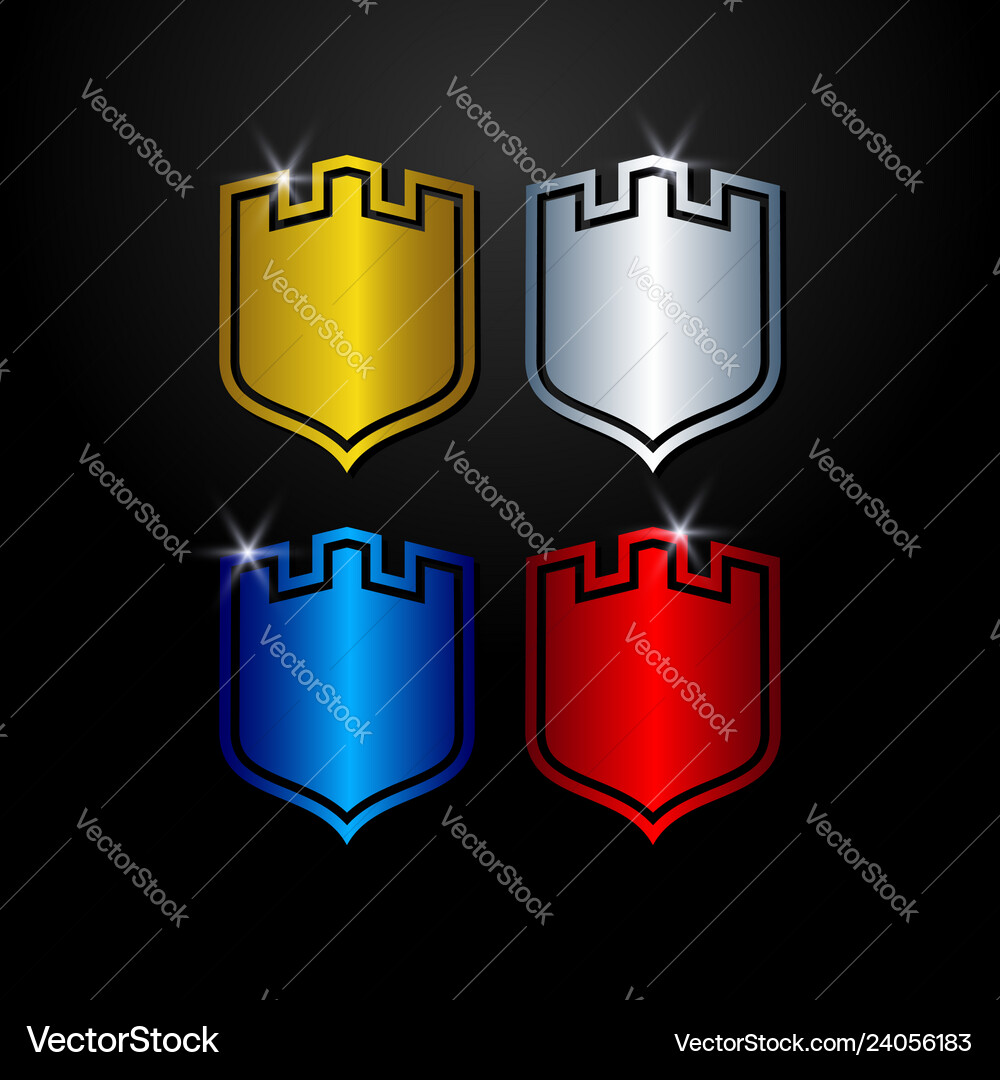 Shield guard protection and safety symbol Vector Image