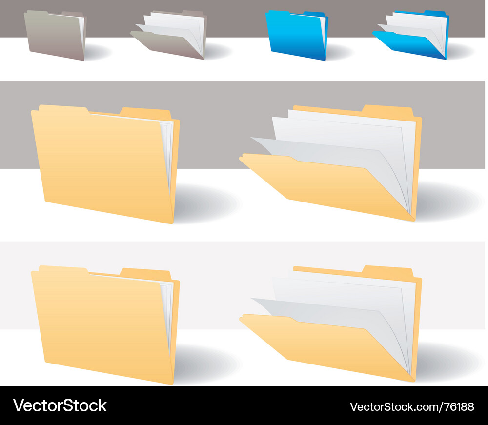 Folder Icon - Minimalist Royalty Free Vector Image