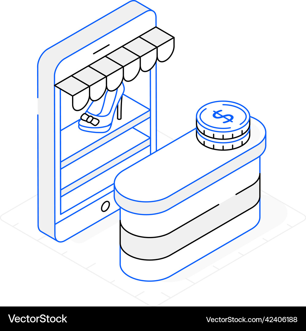 Online shoes Royalty Free Vector Image - VectorStock