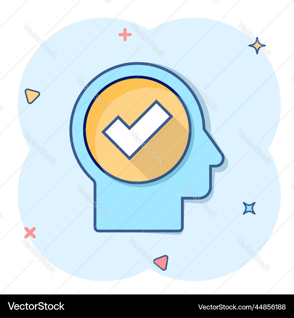 Organization management icon in comic style Vector Image