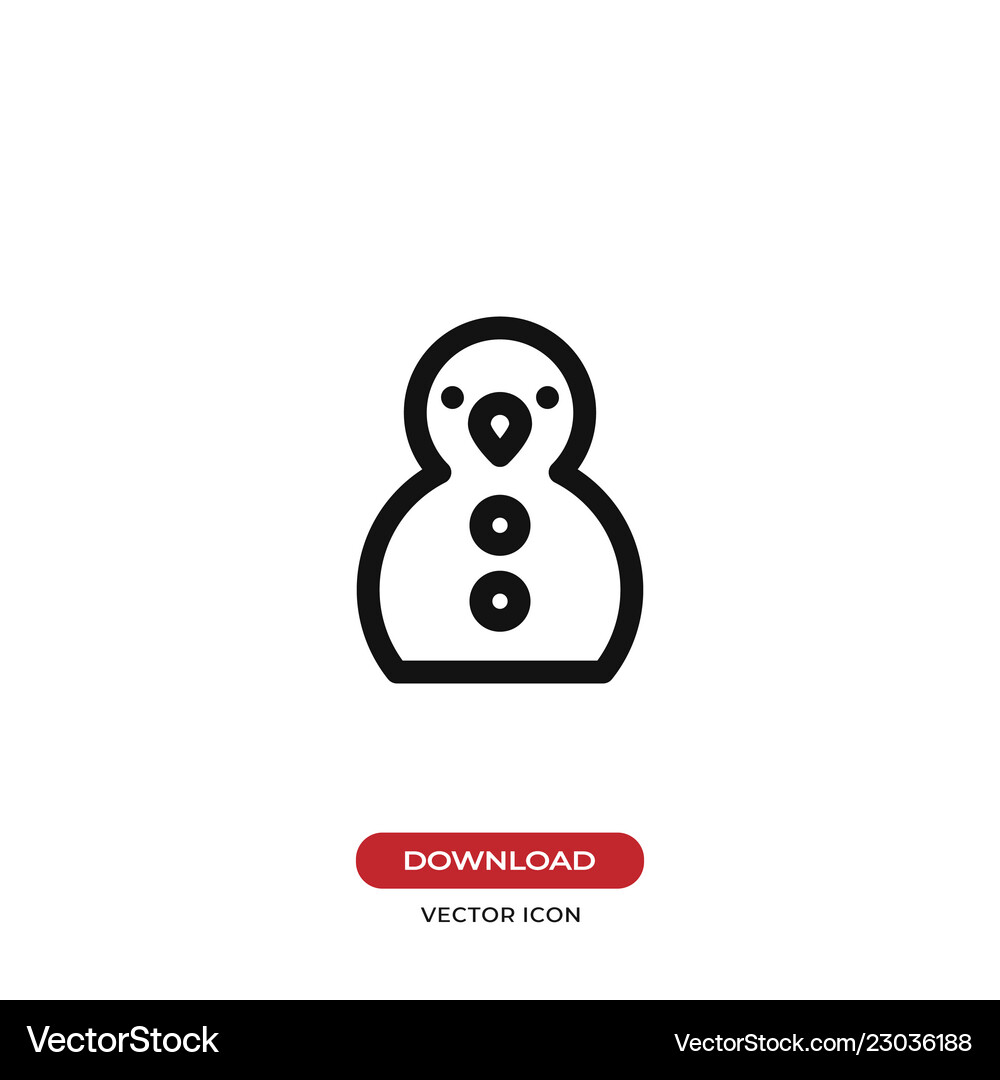 Snowman icon christmas symbol Royalty Free Vector Image