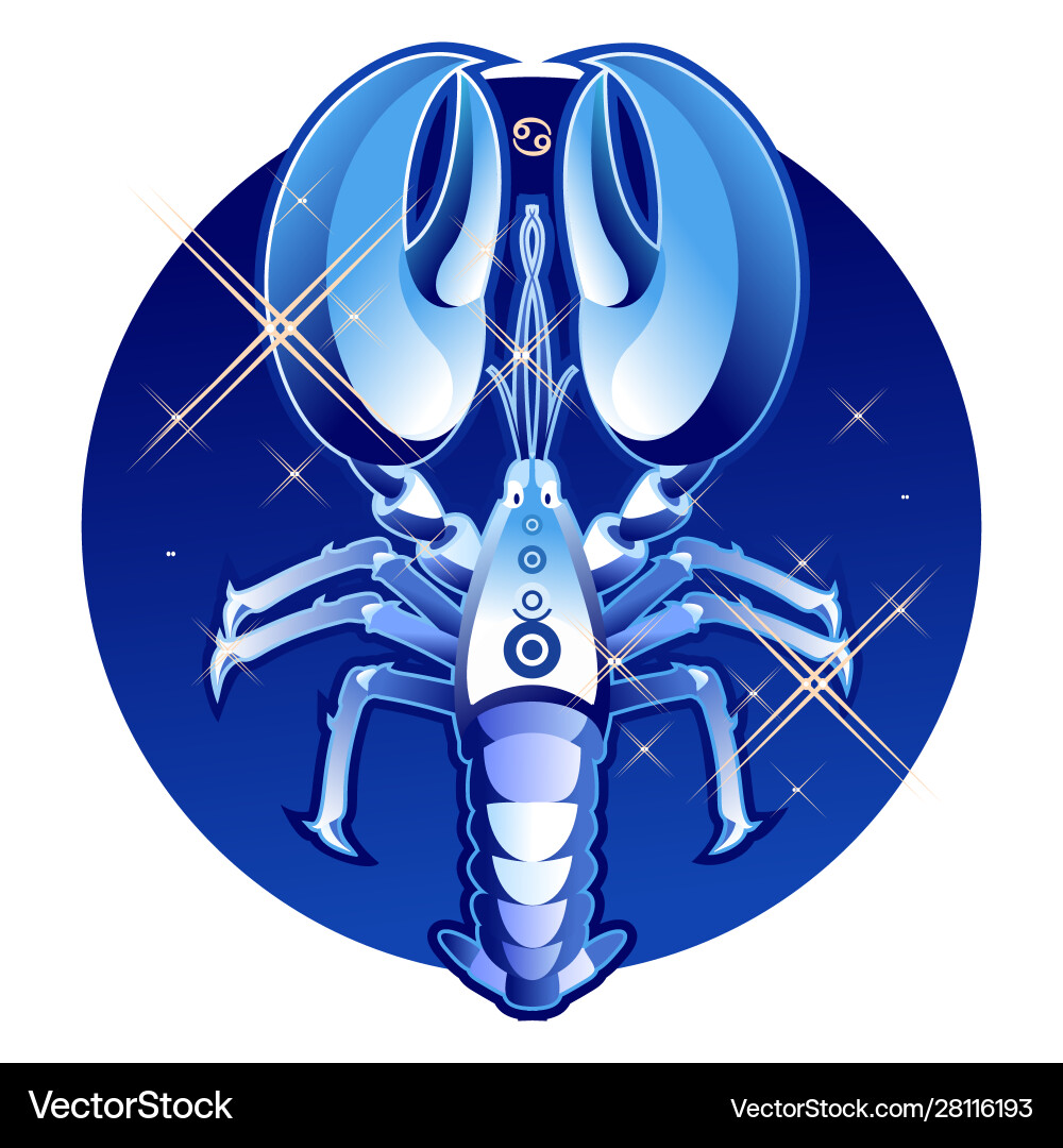 Cancer zodiac sign Royalty Free Vector Image - VectorStock