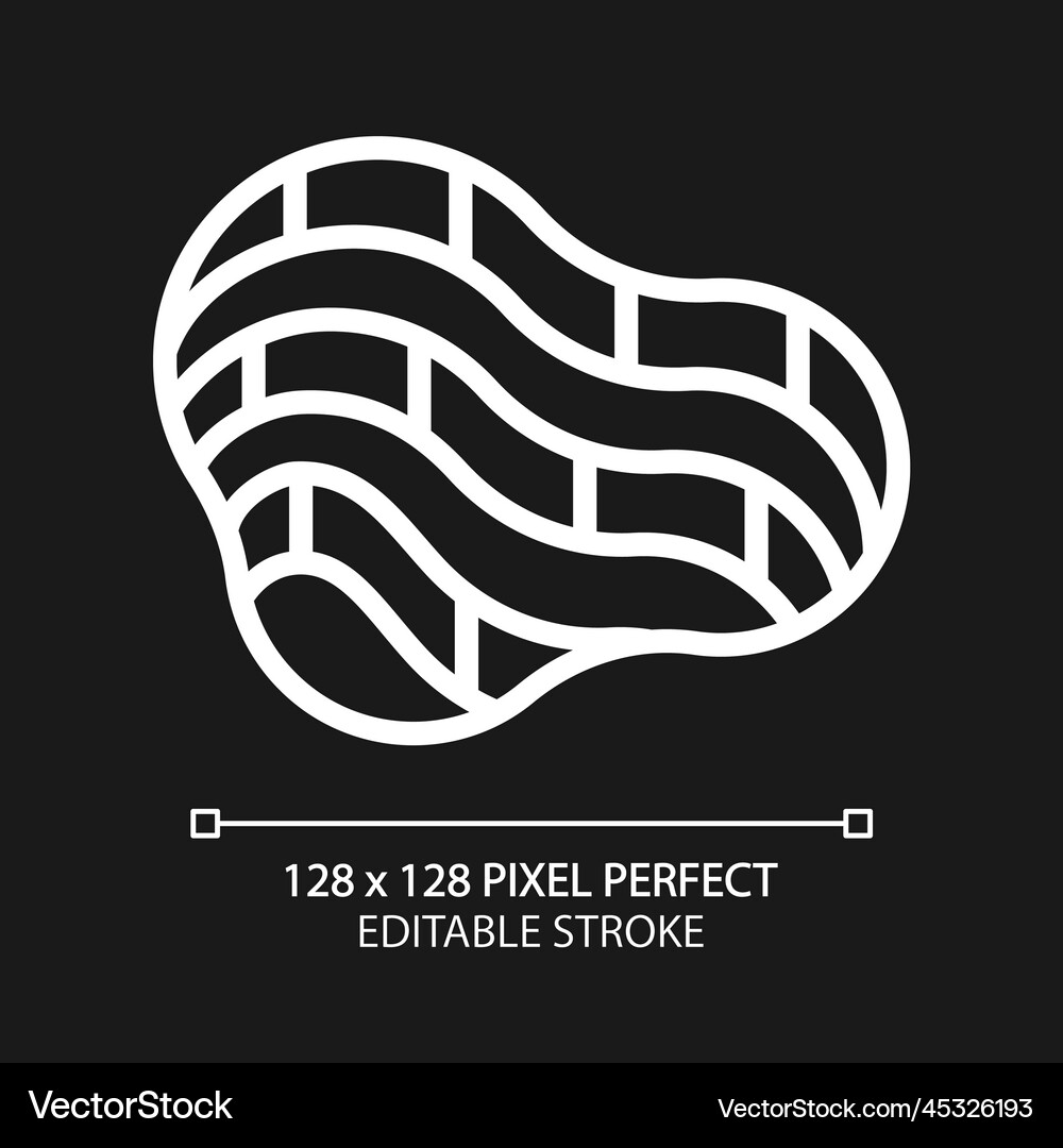 Coal mine pixel perfect white linear icon Vector Image