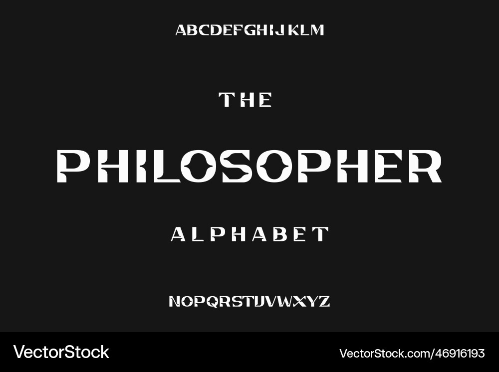 Font alphabet suitable for poster cover design Vector Image