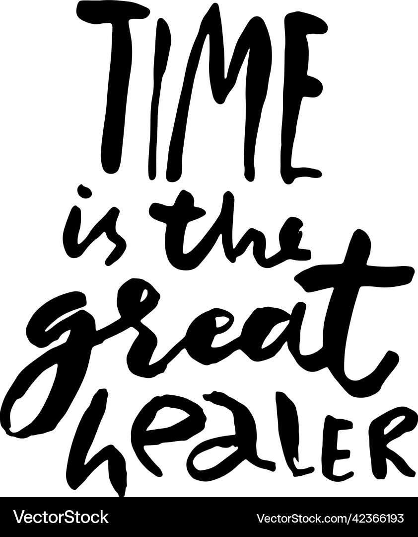 Hand drawn modern dry brush lettering typography Vector Image