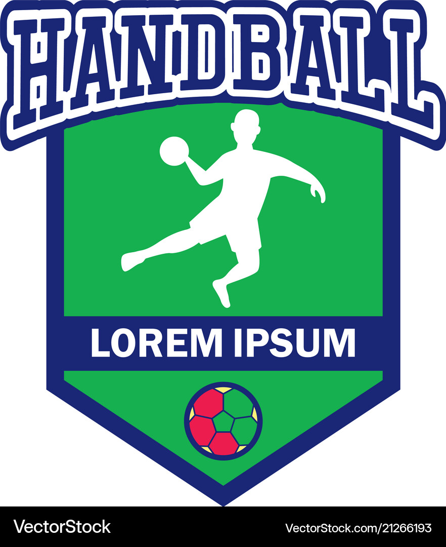Handball logo with text space for your slogan Vector Image