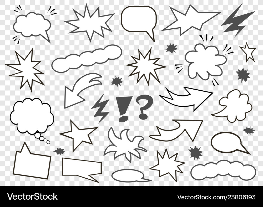 Set of speech bubbles blank template Royalty Free Vector
