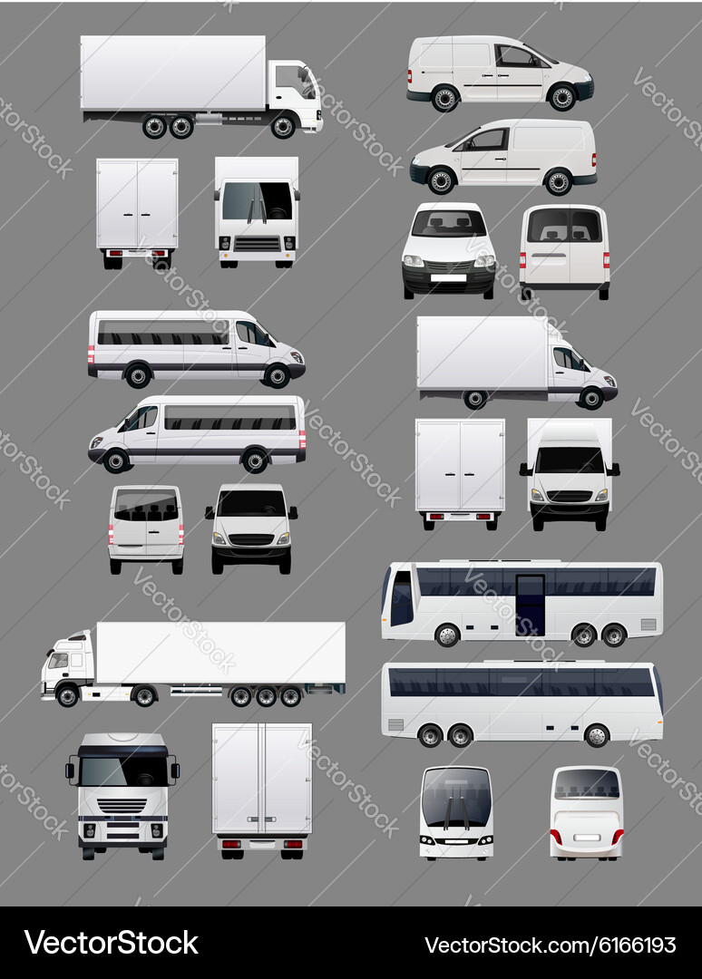 Set of transportation vehicles 1 Royalty Free Vector Image