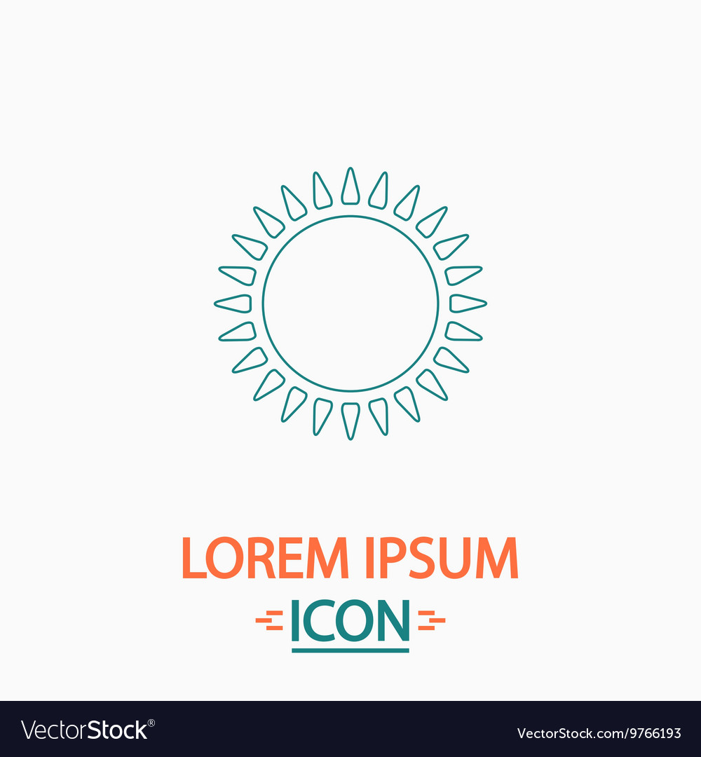 Sun computer symbol Royalty Free Vector Image - VectorStock