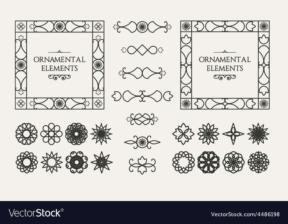 Calligraphic design elements Royalty Free Vector Image