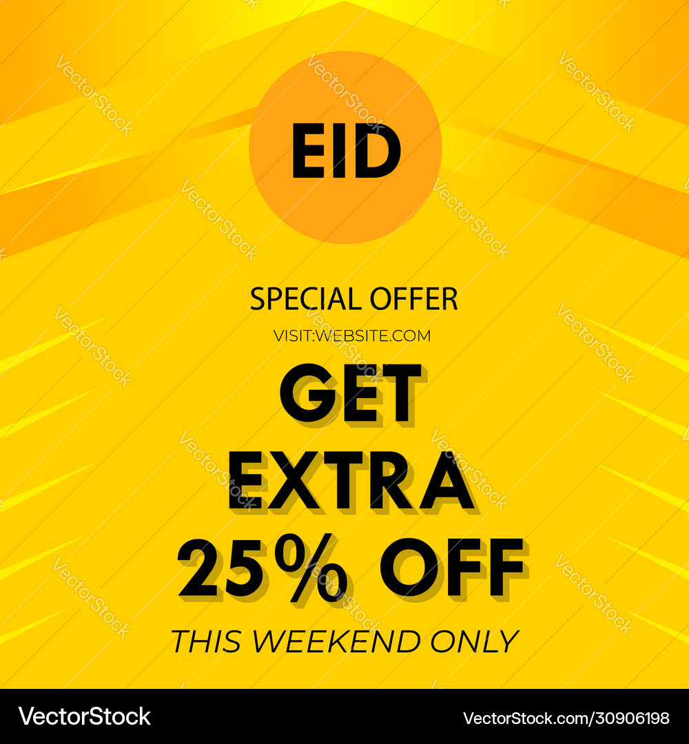 Corporate business eid sales banner template Vector Image