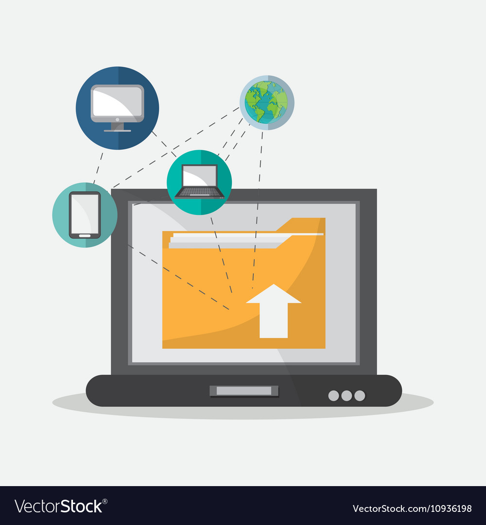 File laptop and document design Royalty Free Vector Image
