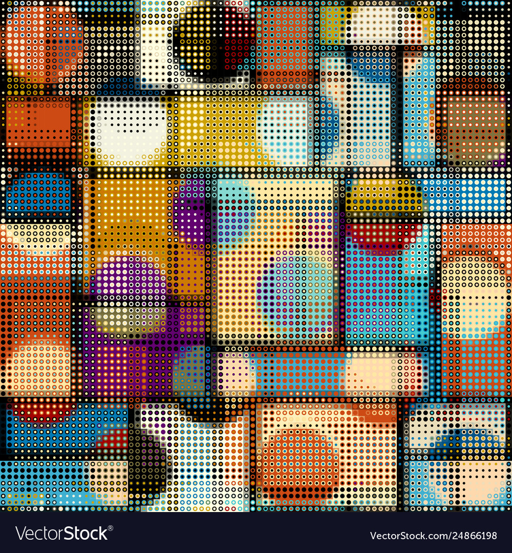 Geometric abstract pattern seamless polka dot Vector Image