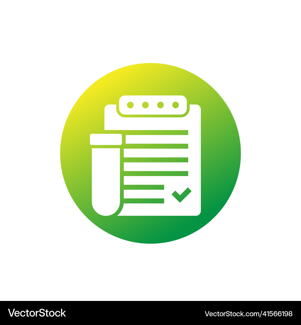 Lab medical test results icon Royalty Free Vector Image