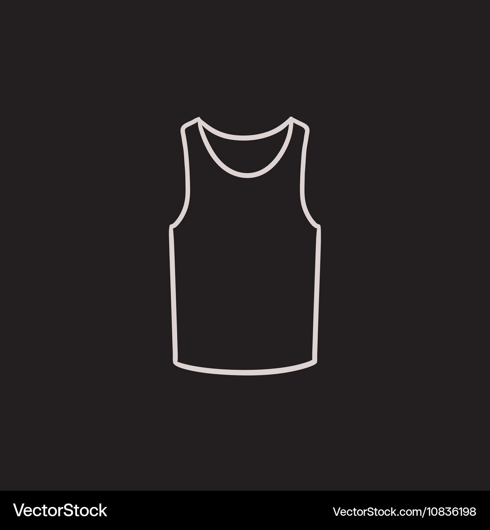 Male singlet sketch icon Royalty Free Vector Image
