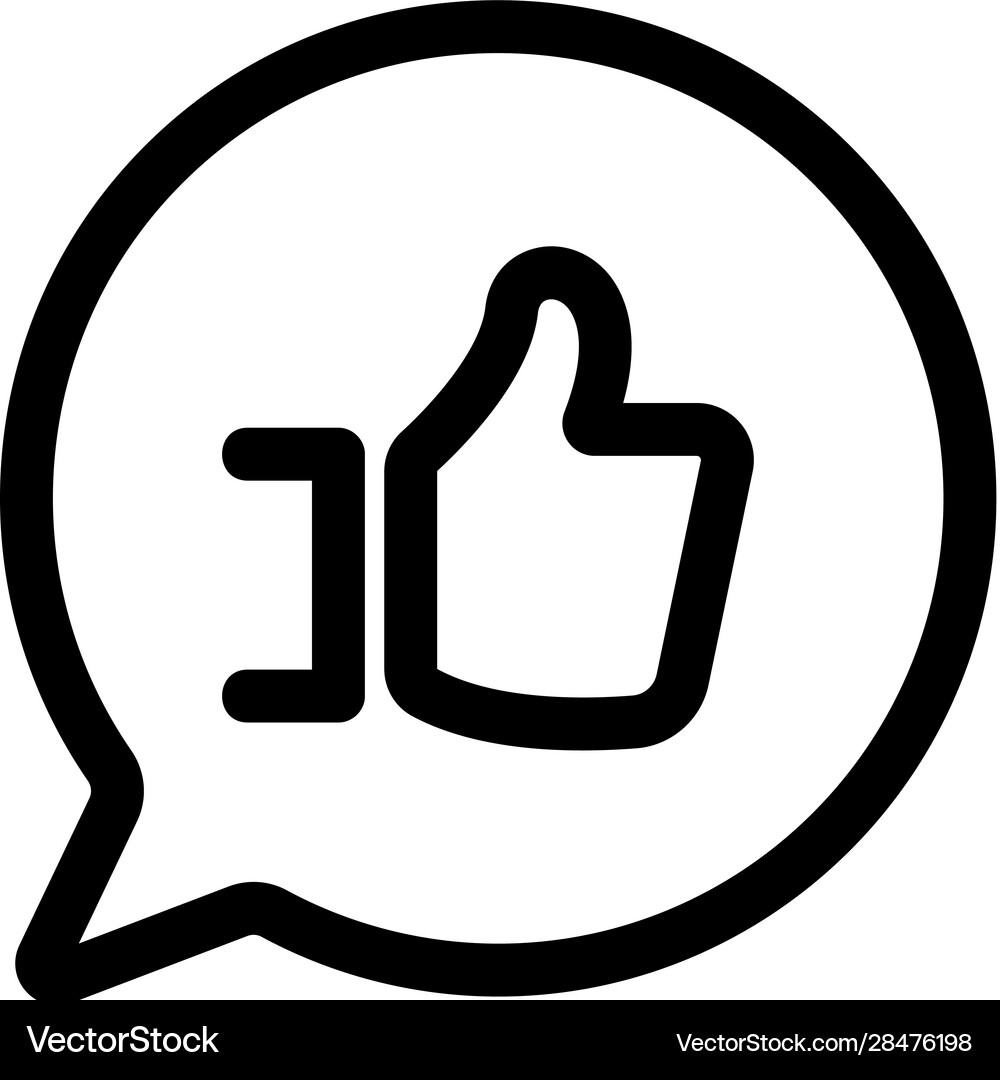 Mark like icon isolated contour symbol Royalty Free Vector