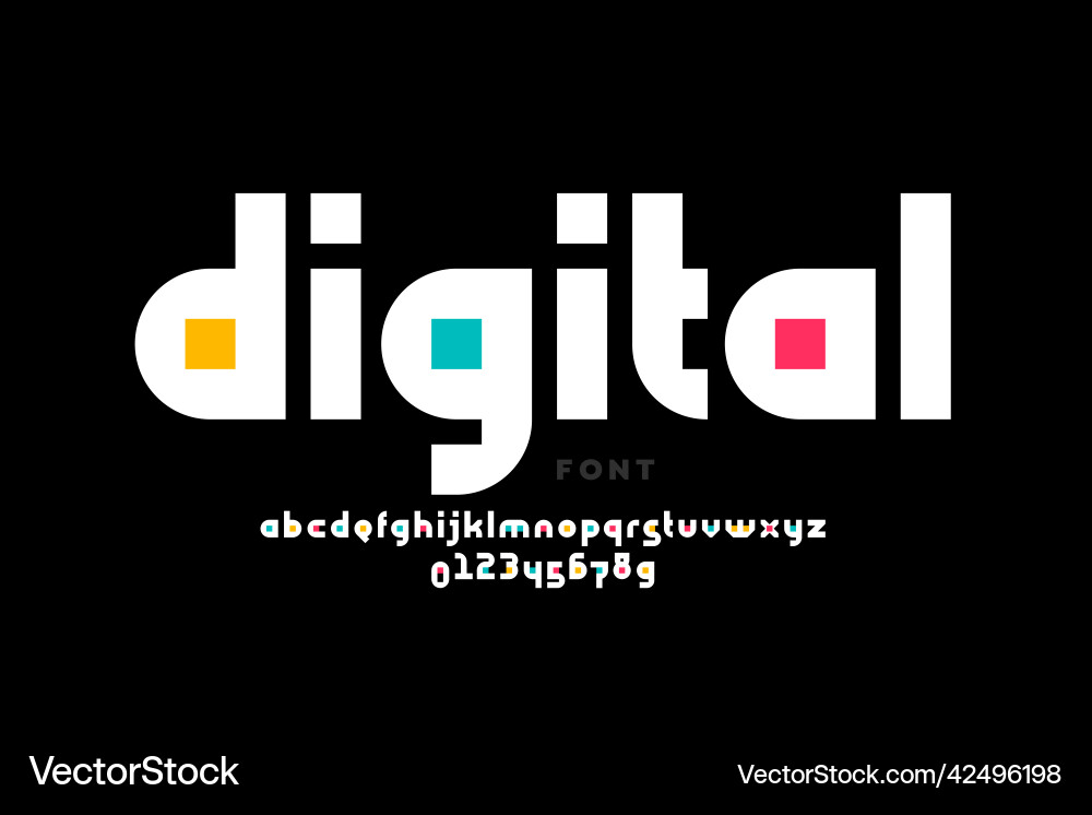 Modern font design Royalty Free Vector Image - VectorStock