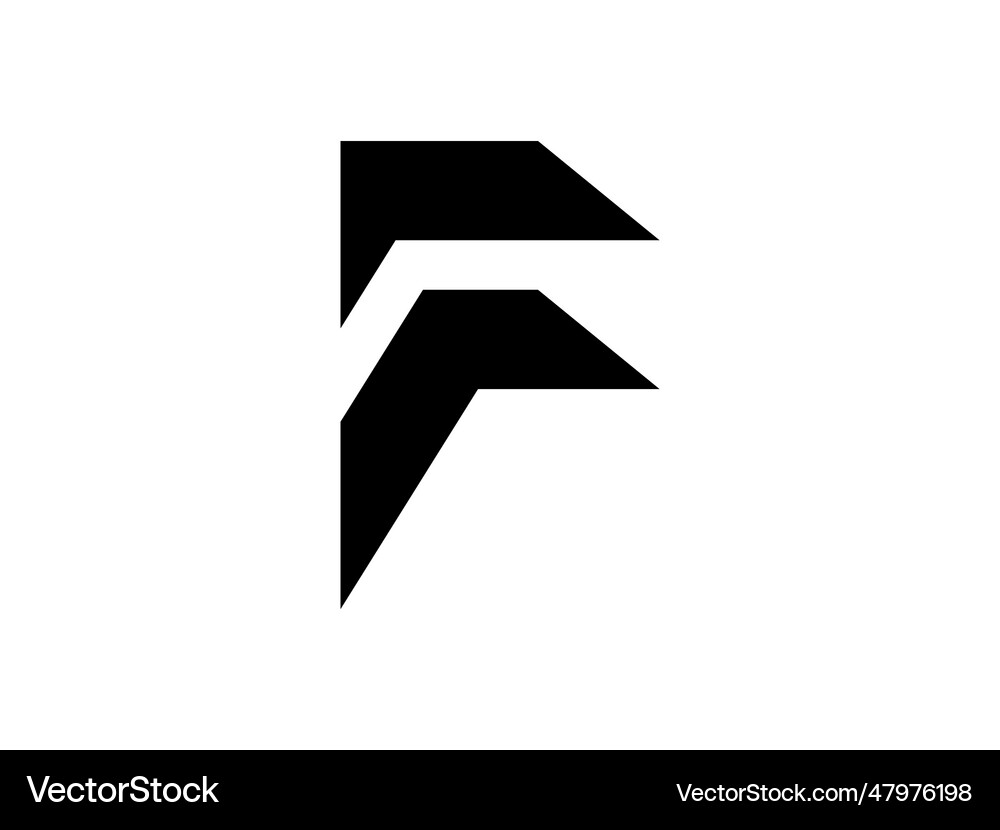 Modern monogram letter f logo design Royalty Free Vector