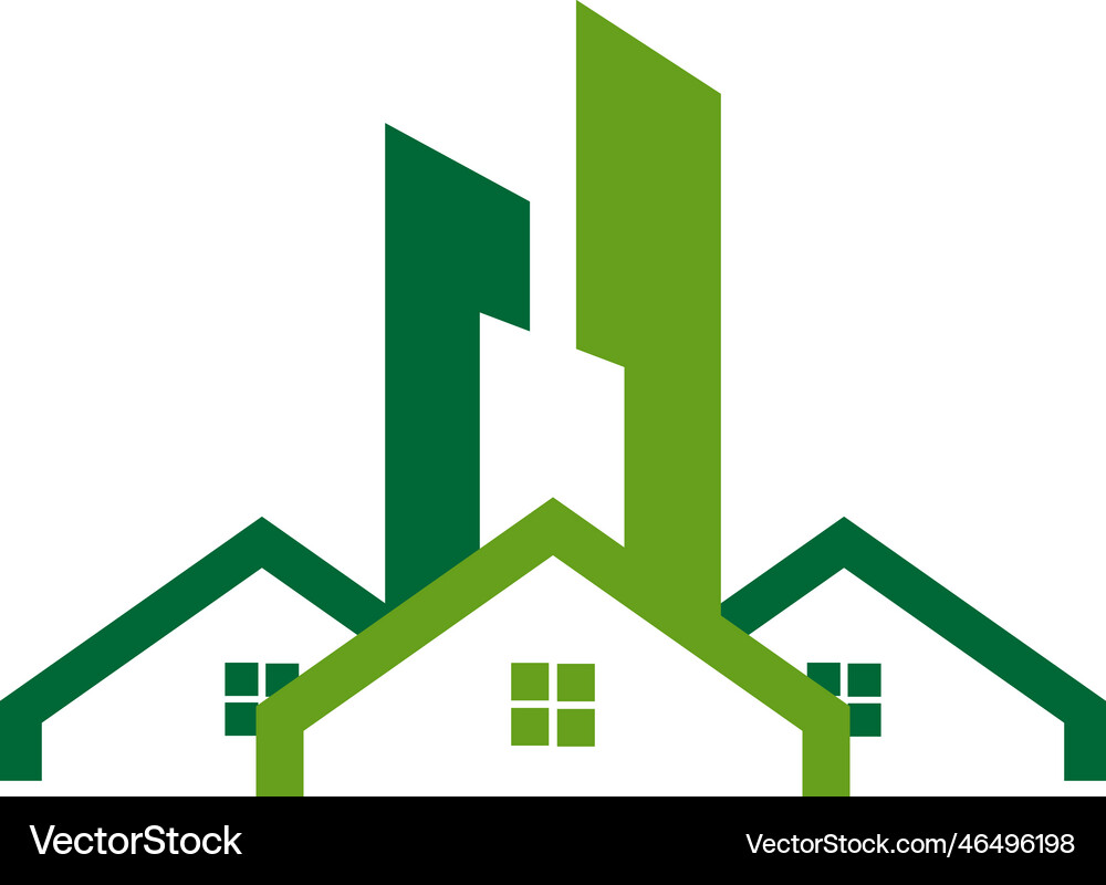 Real estate logo icon design template Royalty Free Vector