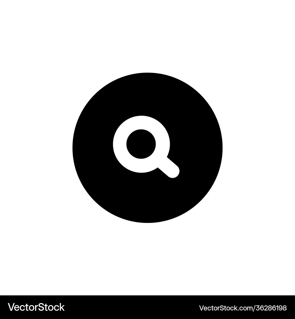 Search icon find symbol editable stroke simple Vector Image