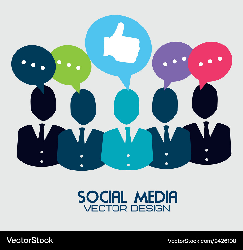 Social media design over beige background Vector Image
