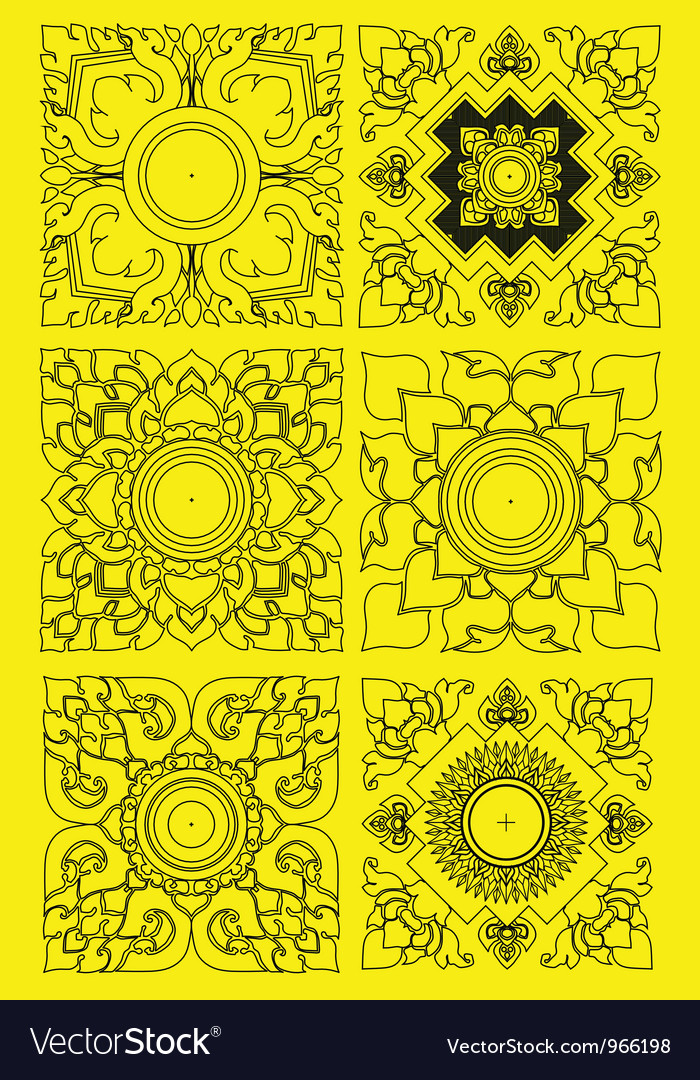 Thai pattern graphic Royalty Free Vector Image