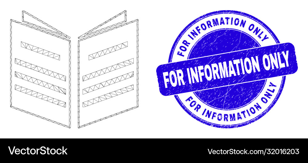 Blue grunge for information only stamp seal Vector Image