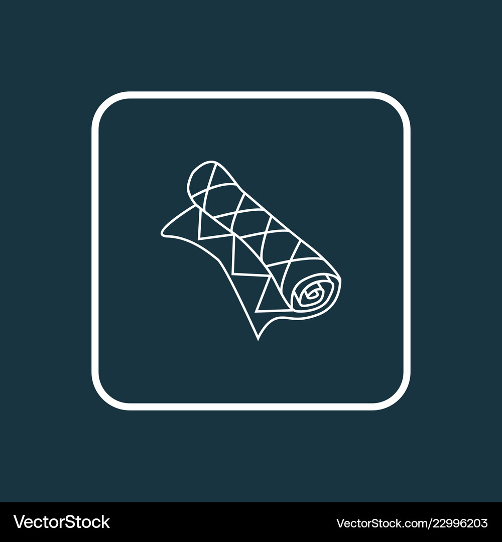 Carpet icon line symbol premium quality isolated Vector Image