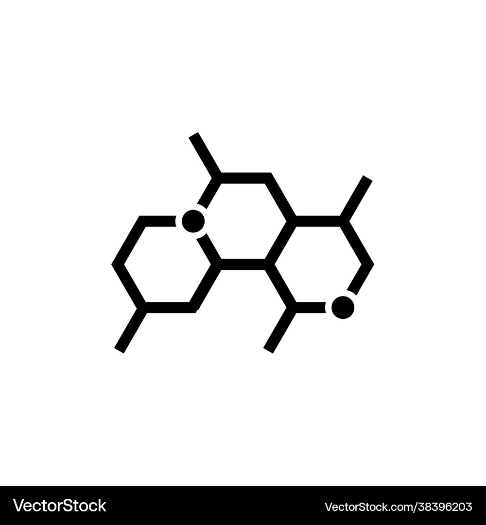 Chemistry formula structure icon line chemical Vector Image
