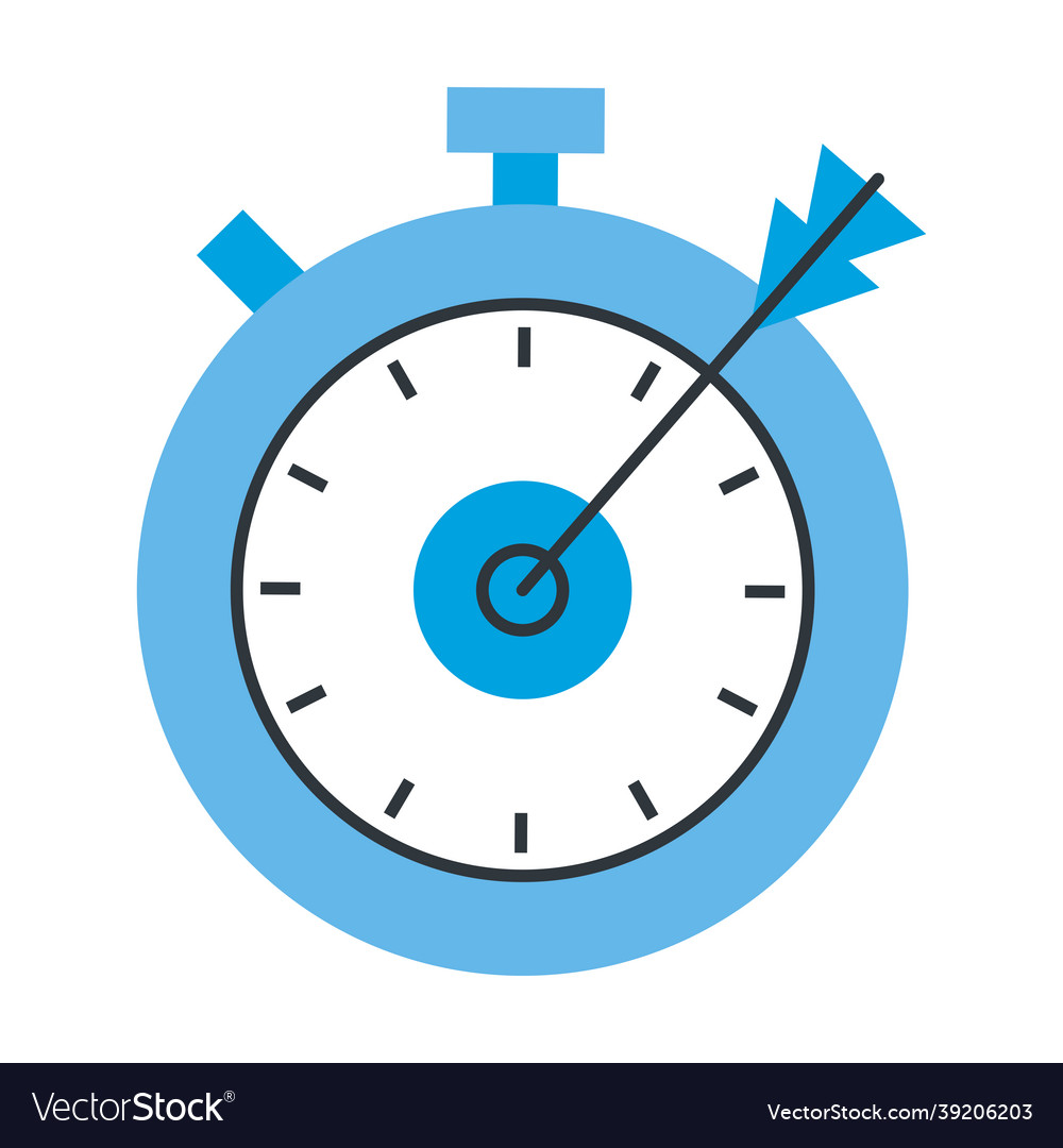 Chronometer with arrow Royalty Free Vector Image