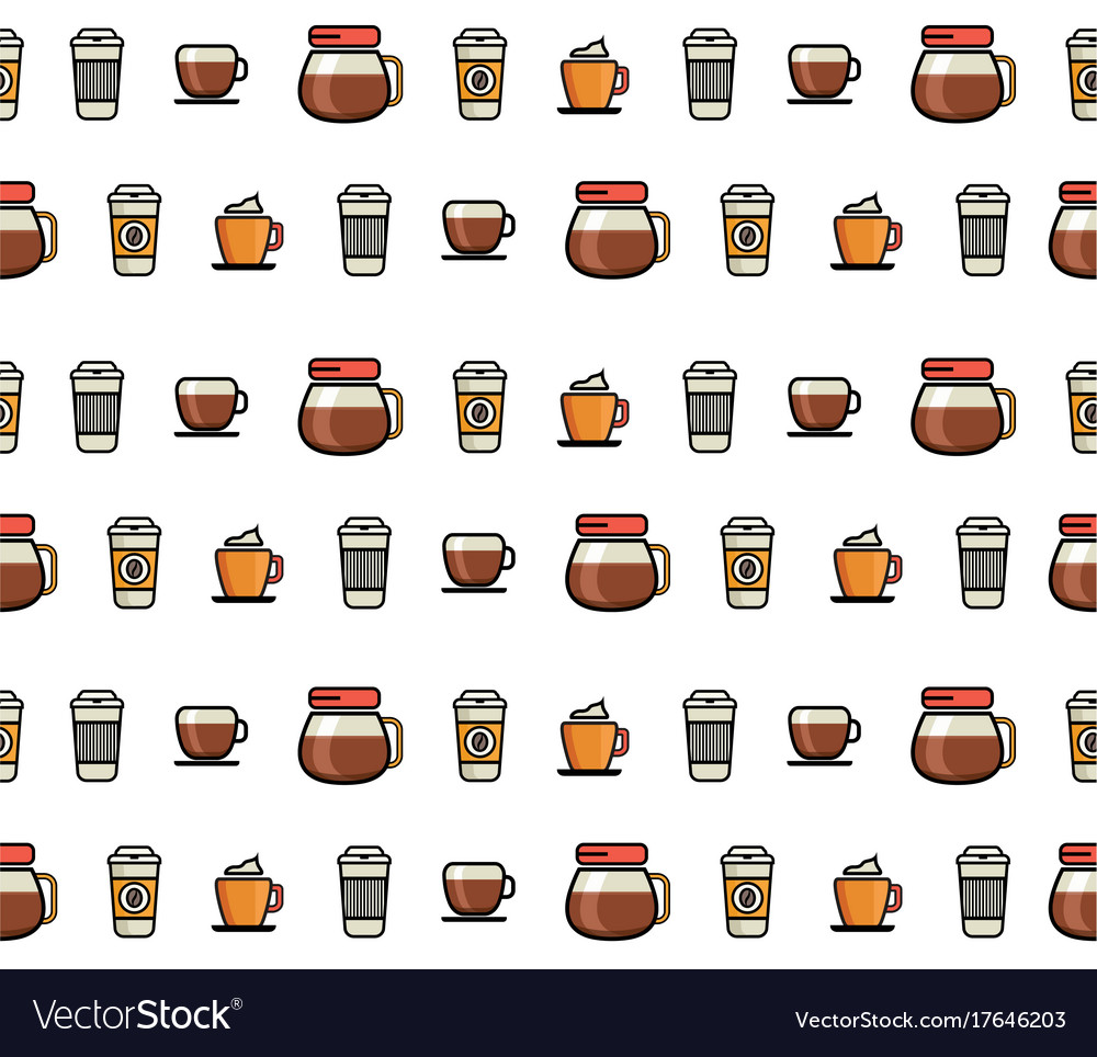 Coffee objects Royalty Free Vector Image - VectorStock