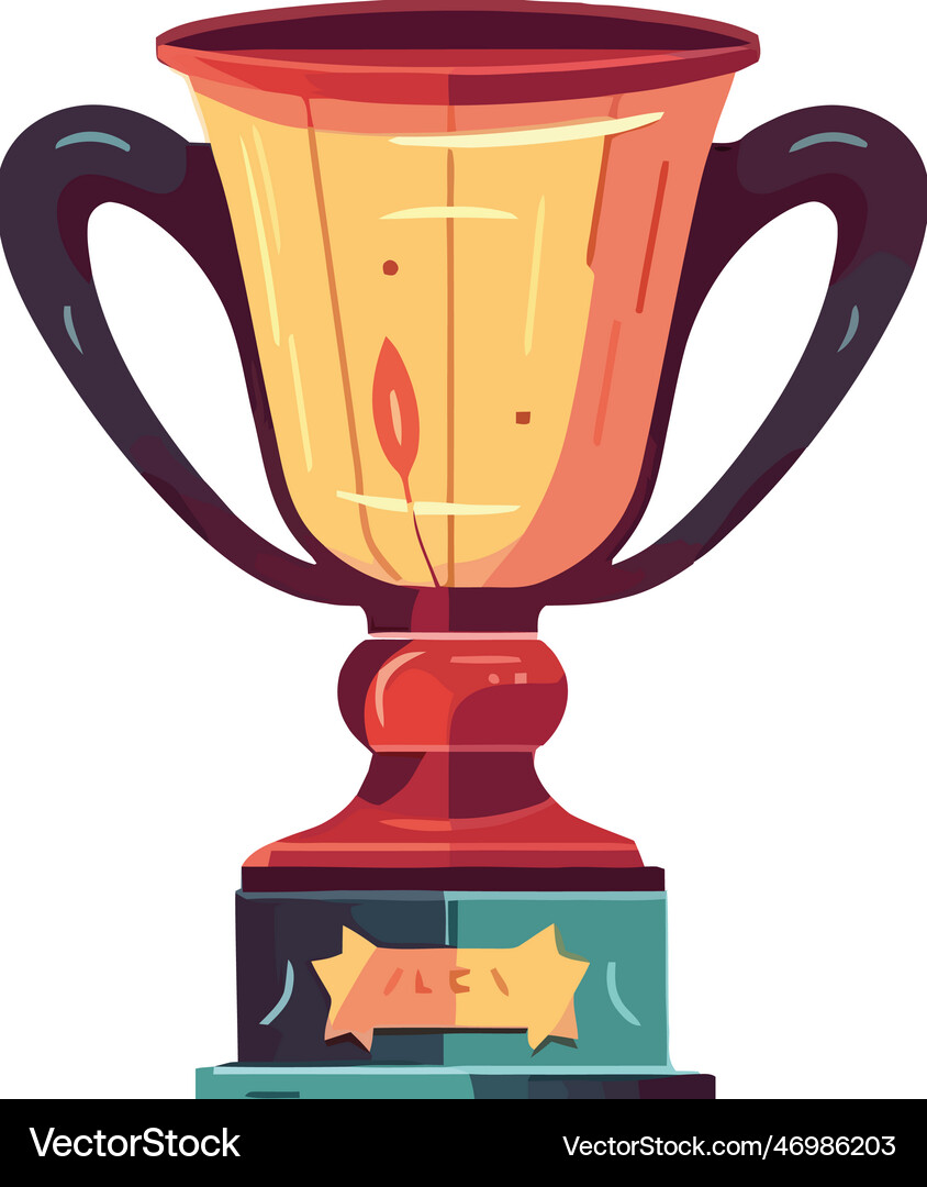 First place trophy signifies success Royalty Free Vector
