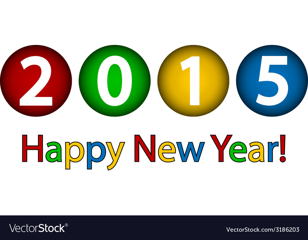 Happy new year 2015 Royalty Free Vector Image - VectorStock