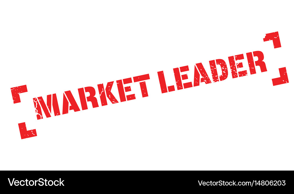 Market leader rubber stamp Royalty Free Vector Image