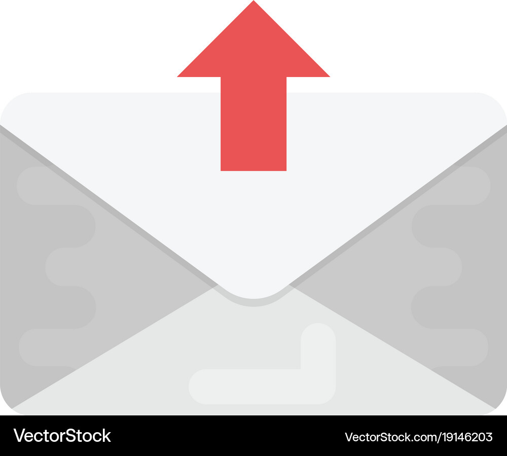 Sent mail flat icon Royalty Free Vector Image - VectorStock