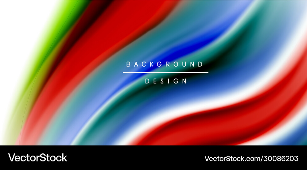 Silk smooth lines on white liquid fluid color Vector Image