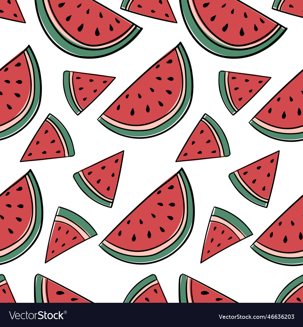 Watermelon pattern Royalty Free Vector Image - VectorStock