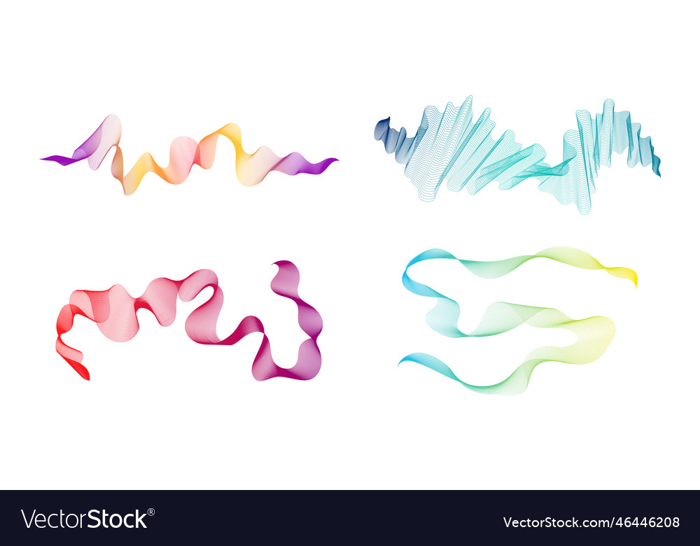 Abstract backdrop with wave gradient lines Vector Image